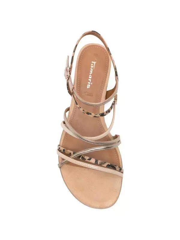 TAMARIS Leopard-print Strappy Sandals