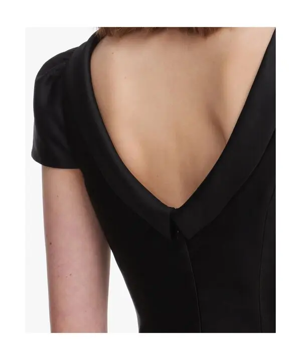 SELF-PORTRAIT Taffeta Collared Mini Dress