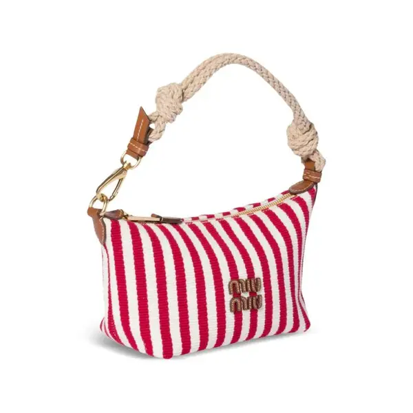 Miu Miu Striped Rope Handle Bag