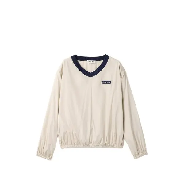 Miu Miu Neutrals Tops Sweatshirts - Cream