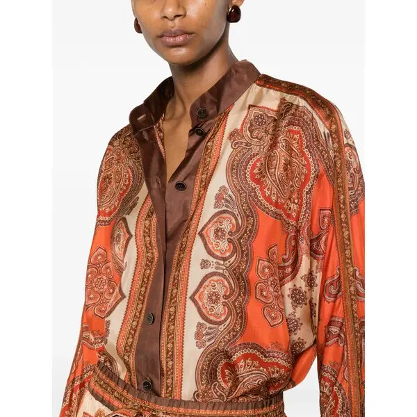 Zimmermann Paisley Print Silk Shirt