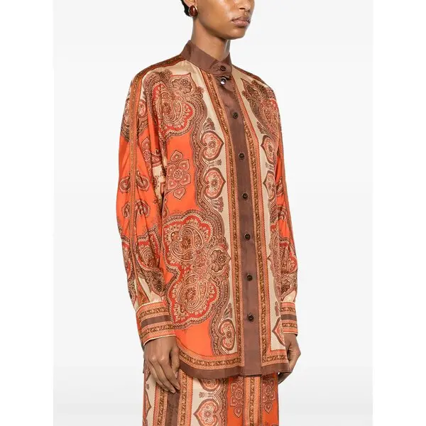 Zimmermann Paisley Print Silk Shirt