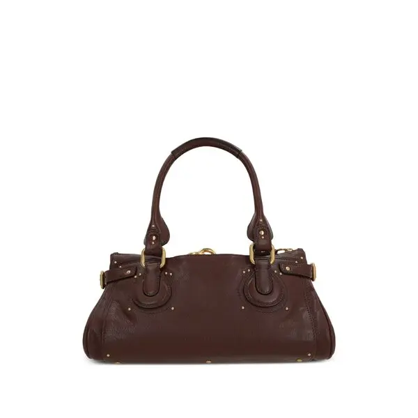 Chloé Padlock Detail Leather Tote - Brown