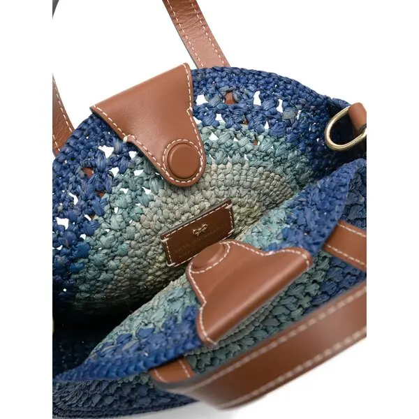 ANYA HINDMARCH Raffia Tote Bag - Blue