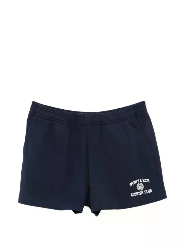 SPORTY & RICH Logo Elasticated Shorts
