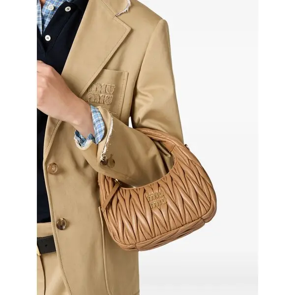 Miu Miu Matelassé Nappa Leather Hobo Bag
