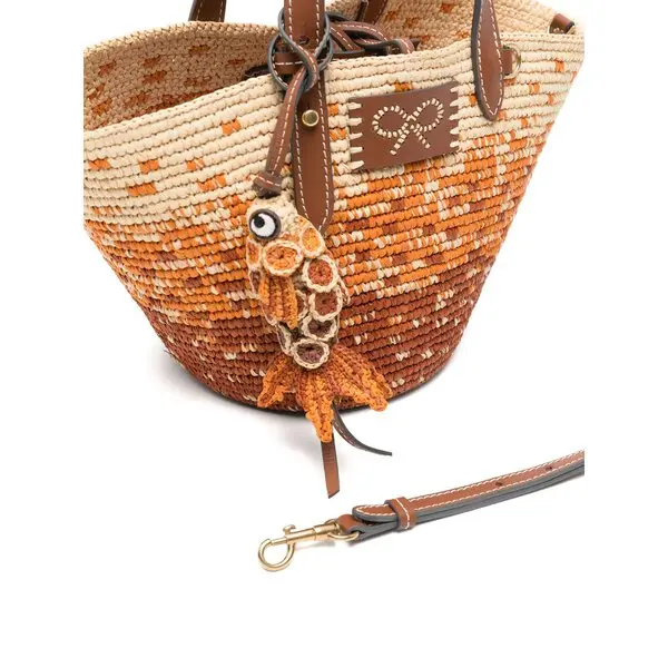 ANYA HINDMARCH Raffia And Leather Tote Bag