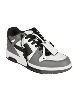 Off-White Logo Stamp Lace-up Sneakers - Gray