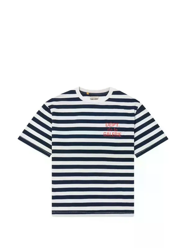 GALLERY DEPT. Striped Logo-print T-shirt