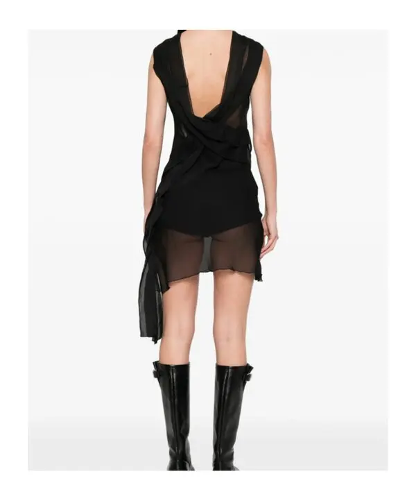 Gimaguas Boa Asymmetric Mini Dress