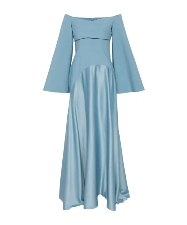 Solace Rina Off-the-shoulder Long-sleeved Dress