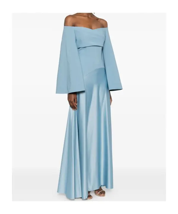 Solace Rina Off-the-shoulder Long-sleeved Dress
