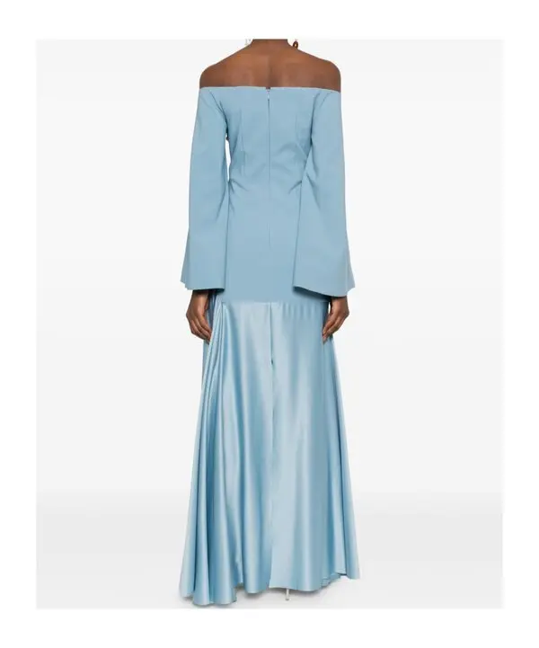 Solace Rina Off-the-shoulder Long-sleeved Dress