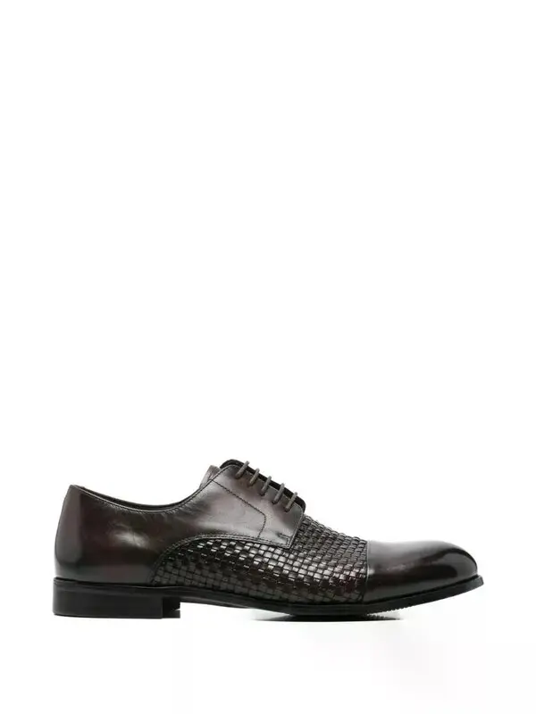 ALBERTO GOZZI Woven Panel Derby Shoes