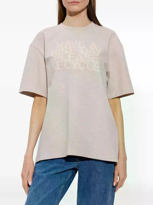 GANNI Logo-appliqué Jersey T-shirt