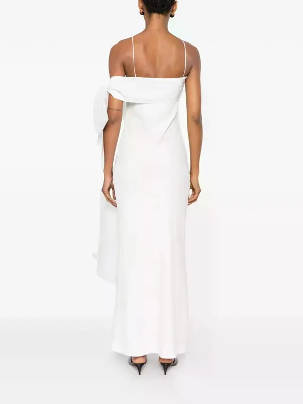 Bernadette Bart Bow-detail Dress - Neutrals