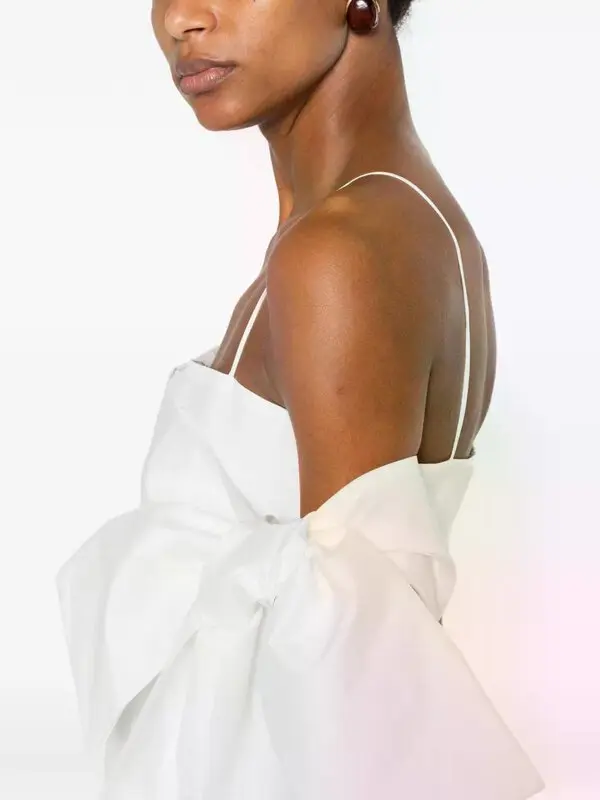 Bernadette Bart Bow-detail Dress - Neutrals