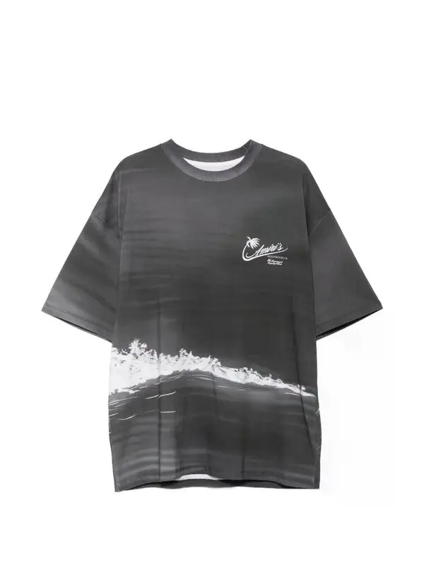 Amiri Palm Tree-print T-shirt - Grey