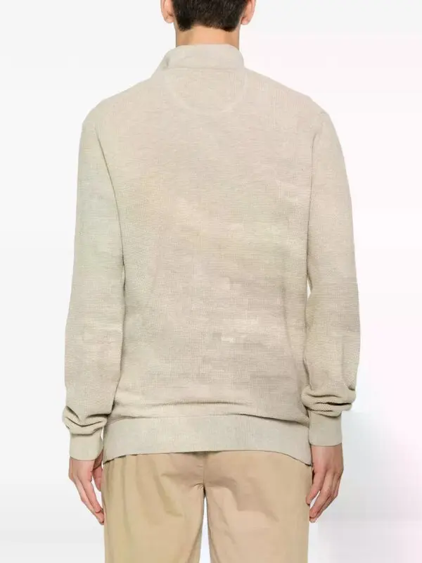 Gant Quarter-zip Logo Embroidered Sweater