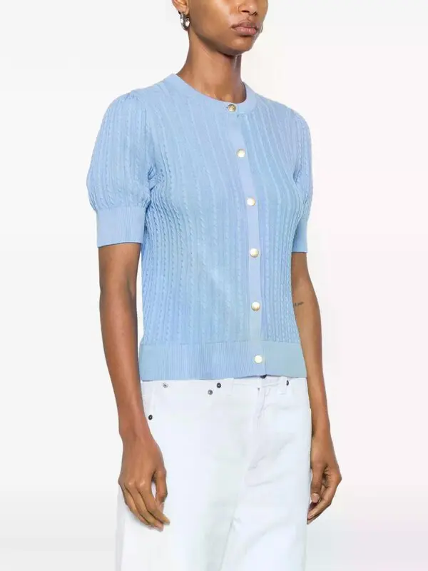 Gant Cable Knit Short Sleeve Cardigan