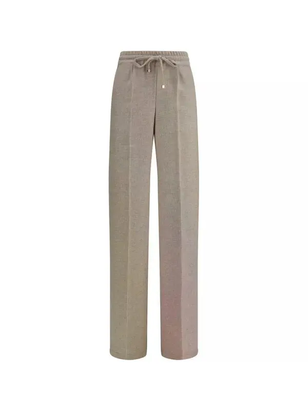 Kiton Check Pattern Drawstring Trousers