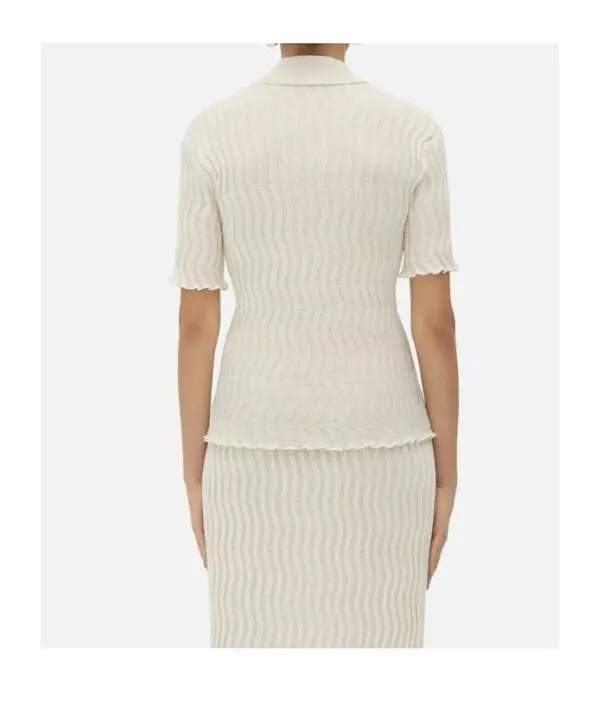 Bottega Veneta Ribbed Knit Polo Shirt
