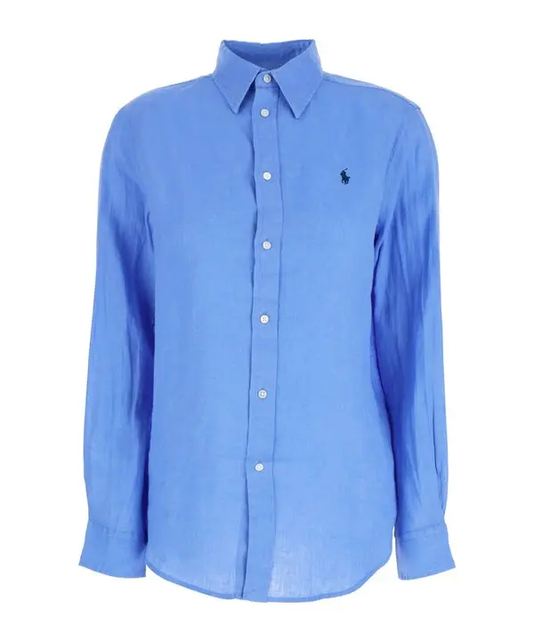 Polo Ralph Lauren Embroidered Logo Curved Hem Shirt