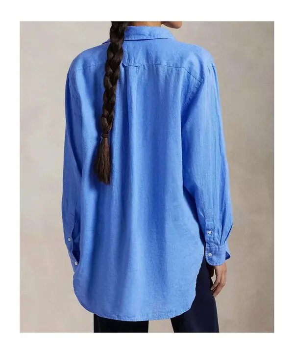 Polo Ralph Lauren Embroidered Logo Curved Hem Shirt