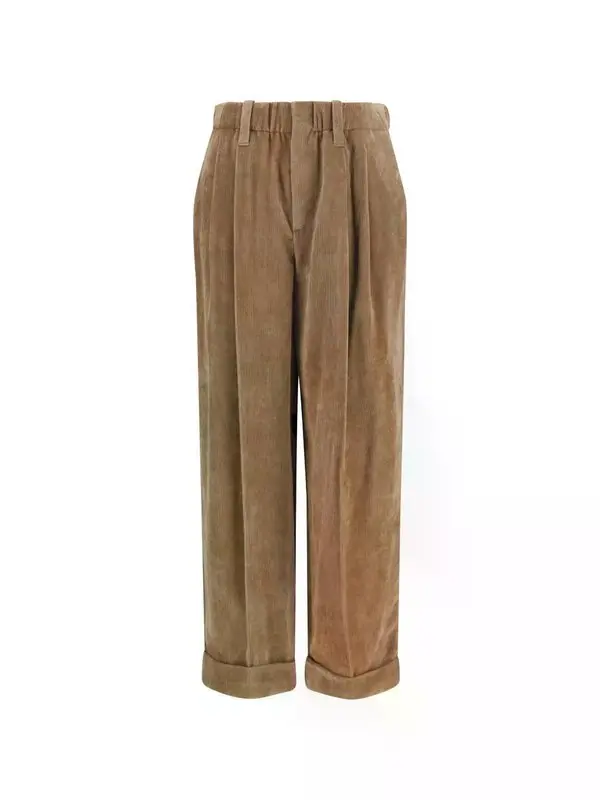 Brunello Cucinelli Pleated Corduroy Trousers