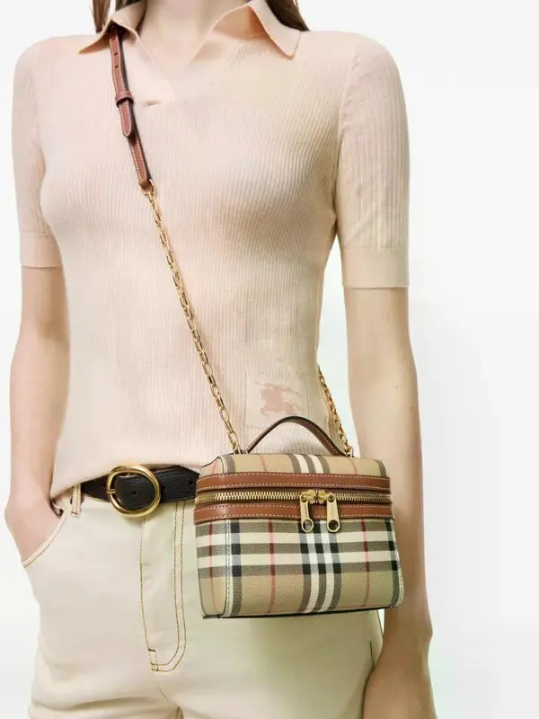 Burberry Mini Check Vanity Bag