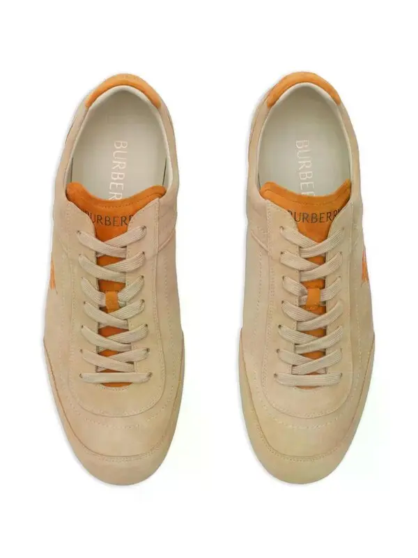 Burberry Suede Knight Runner Sneakers - Neutrals