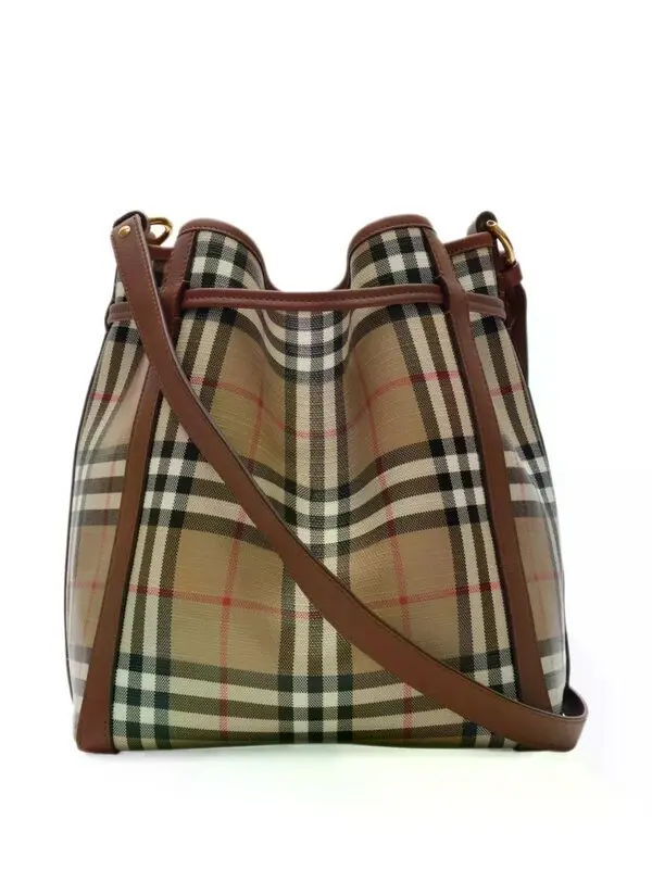 Burberry Mini Check Bucket Bag - Neutrals