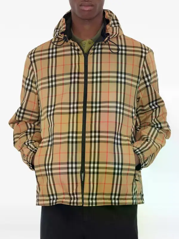 Burberry Reversible Check Hooded Jacket