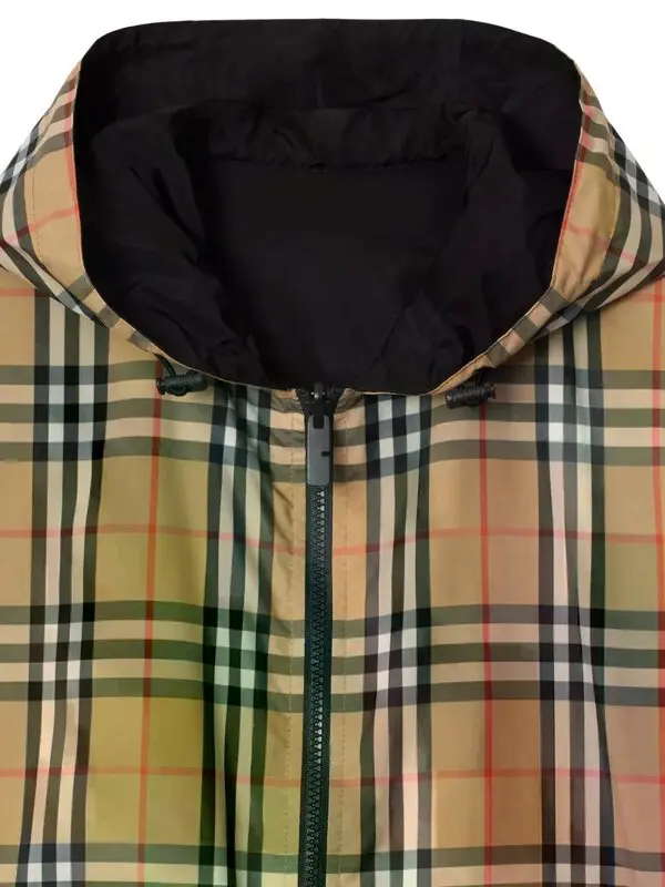 Burberry Reversible Check Hooded Jacket