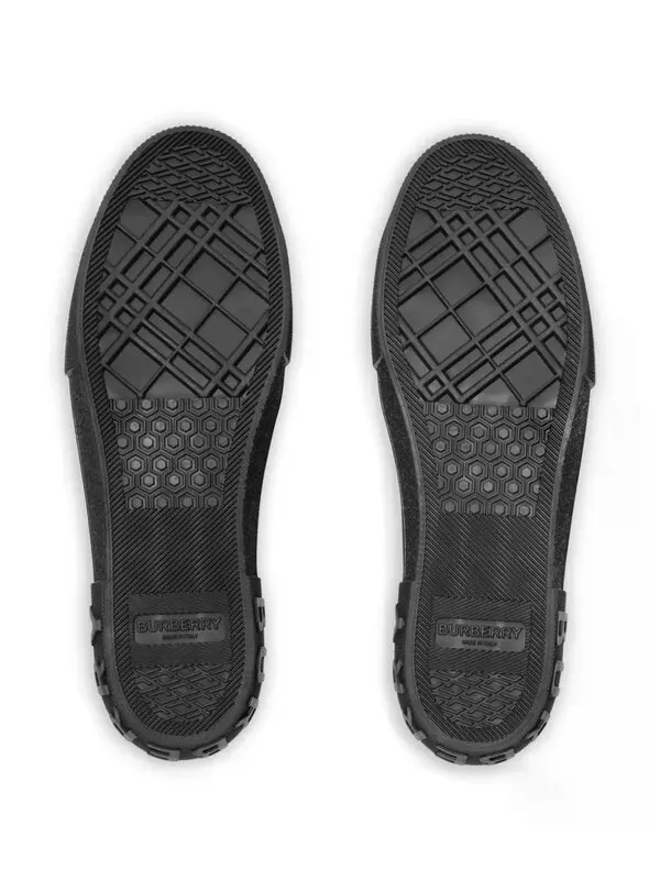 Burberry Check Nylon-blend Low-top Sneakers