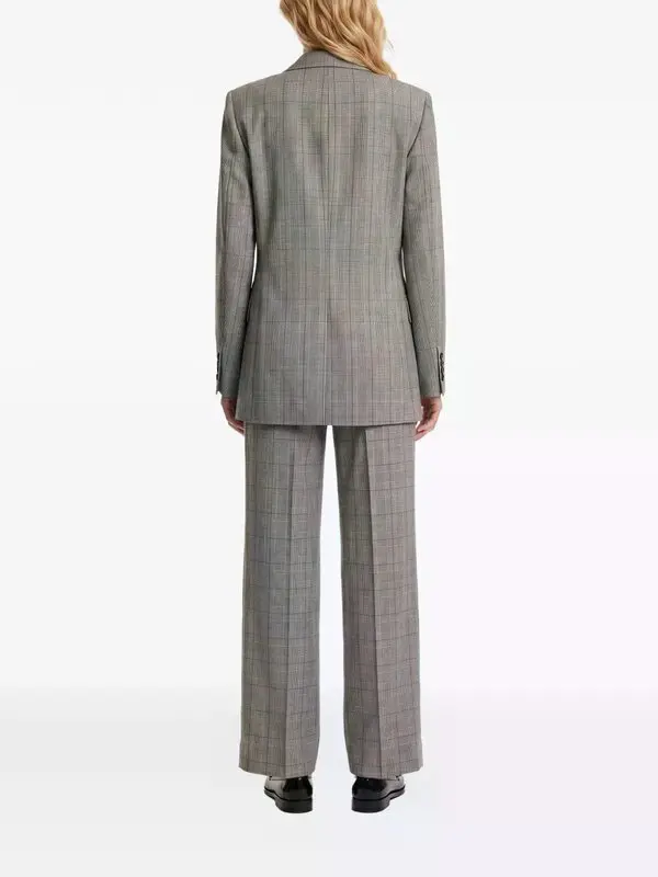 SITUATIONIST Check-pattern Wool Tailored Trousers