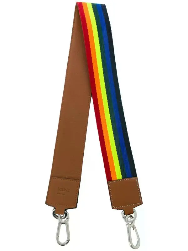 Loewe Anagram Embossed Striped Bag Strap