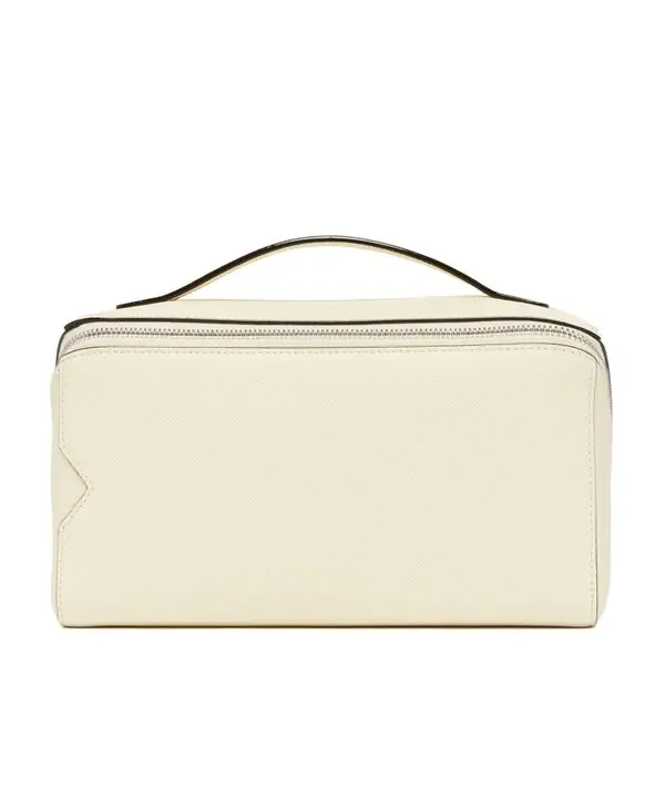 VALEXTRA V-shaped Washing Bag - White