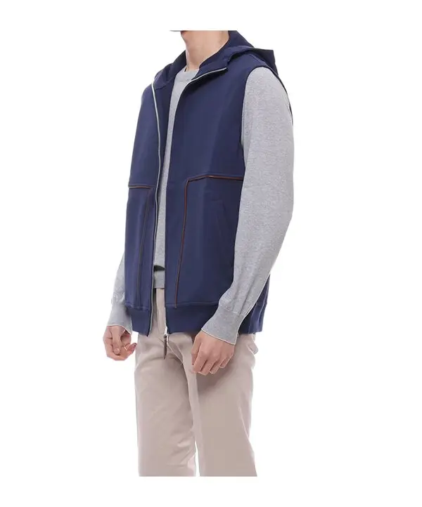 Brunello Cucinelli Sleeveless Zip-up Hooded Vest