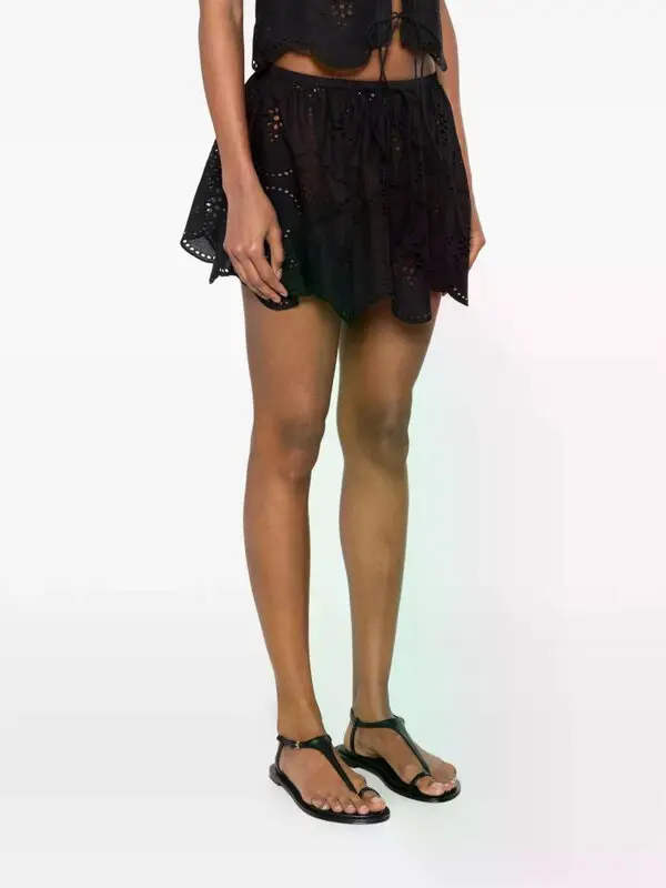 Matteau Broderie Scalloped-hem Mini Skirt