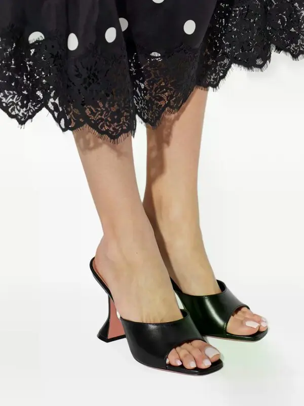 Amina Muaddi Lupita Leather Sandals