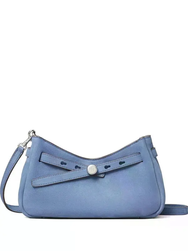 Tory Burch Romy Nubuck Zip-top Crossbody Bag - Blue
