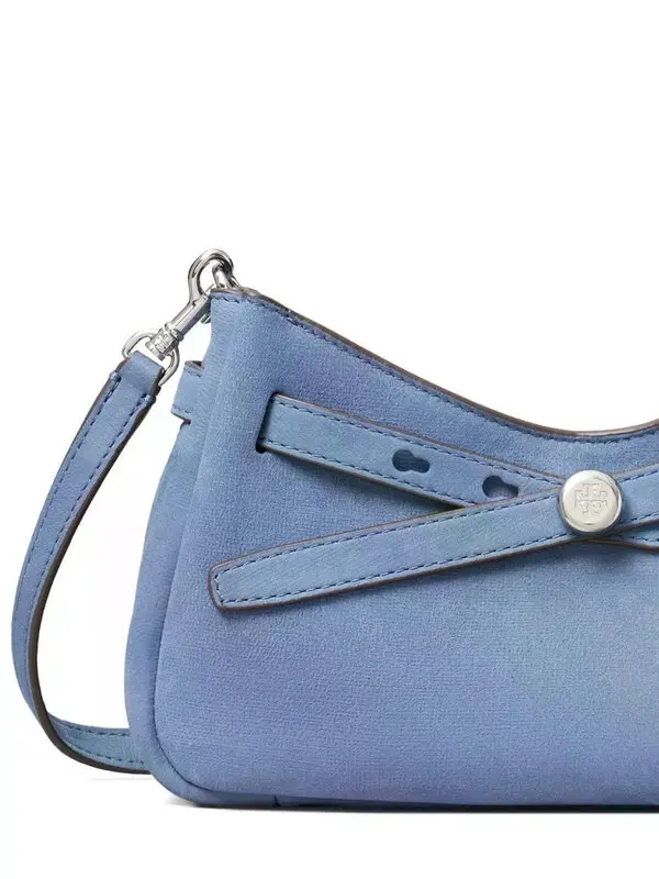Tory Burch Romy Nubuck Zip-top Crossbody Bag - Blue