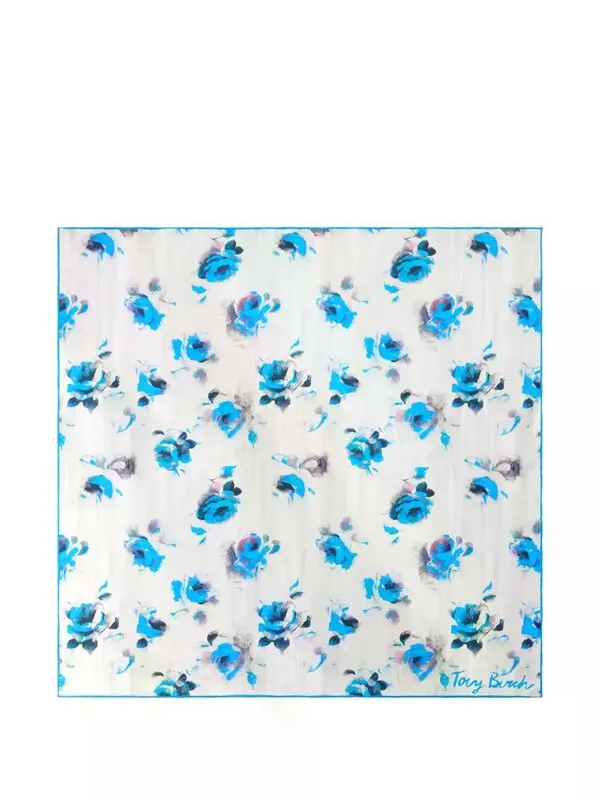 Tory Burch Roses Neckerchief - Blue