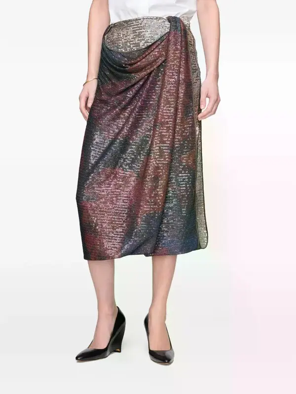 MAISON MARGIELA Sequin-embellished Midi Skirt - Black