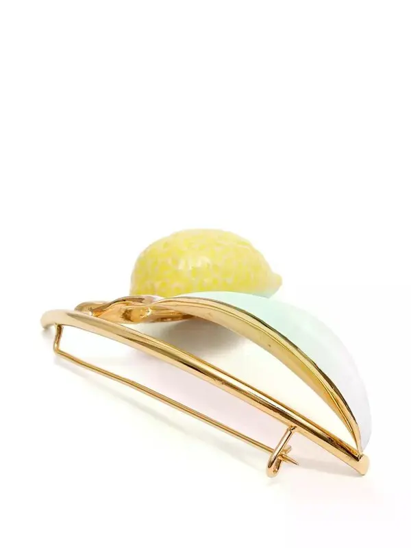 ANDRES GALLARDO Lemon Enamel Brooch