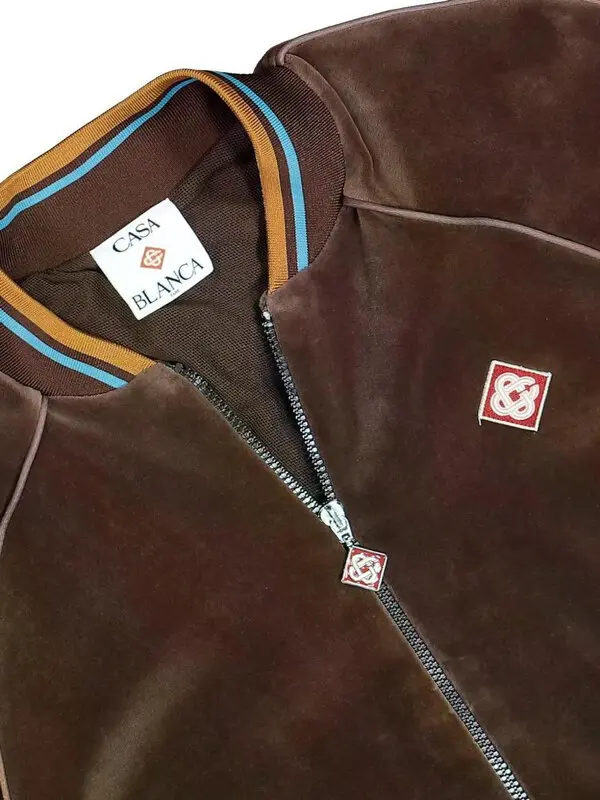 Casablanca Velour Logo-patch Jacket