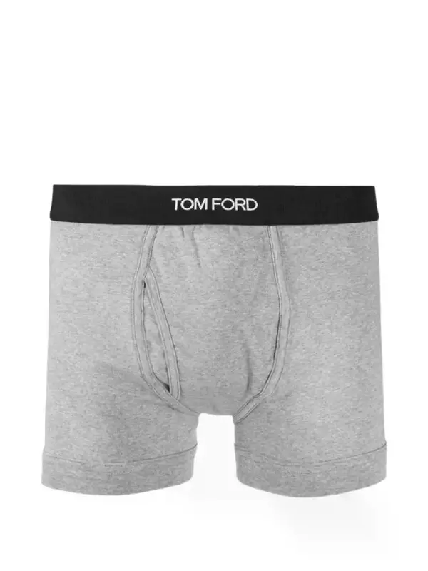 TOM FORD Logo-waistband Boxers - Grey
