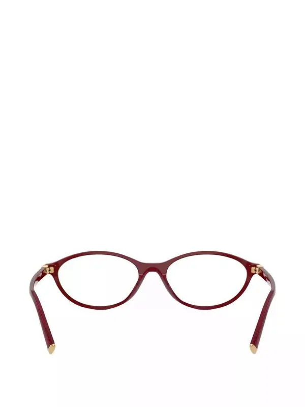 Miu Miu Oval Frame Glasses - Red