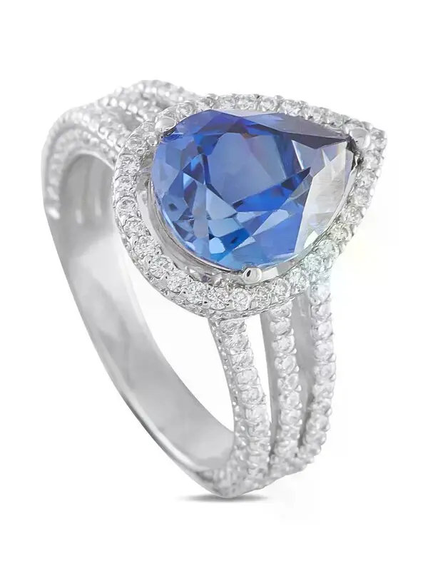 LB EXCLUSIVE Sapphire And Diamond Ring In Platinum